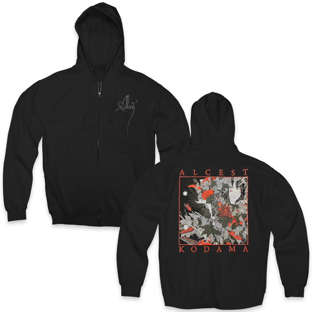 Alcest "Kodama Eclosion" Zip Up Hoodie : Alcest Official Merch